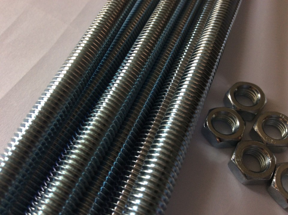 M6 M8 M10 M12 LH left hand FULLY THREADED METRIC BAR STUDDING ROD STEEL ...