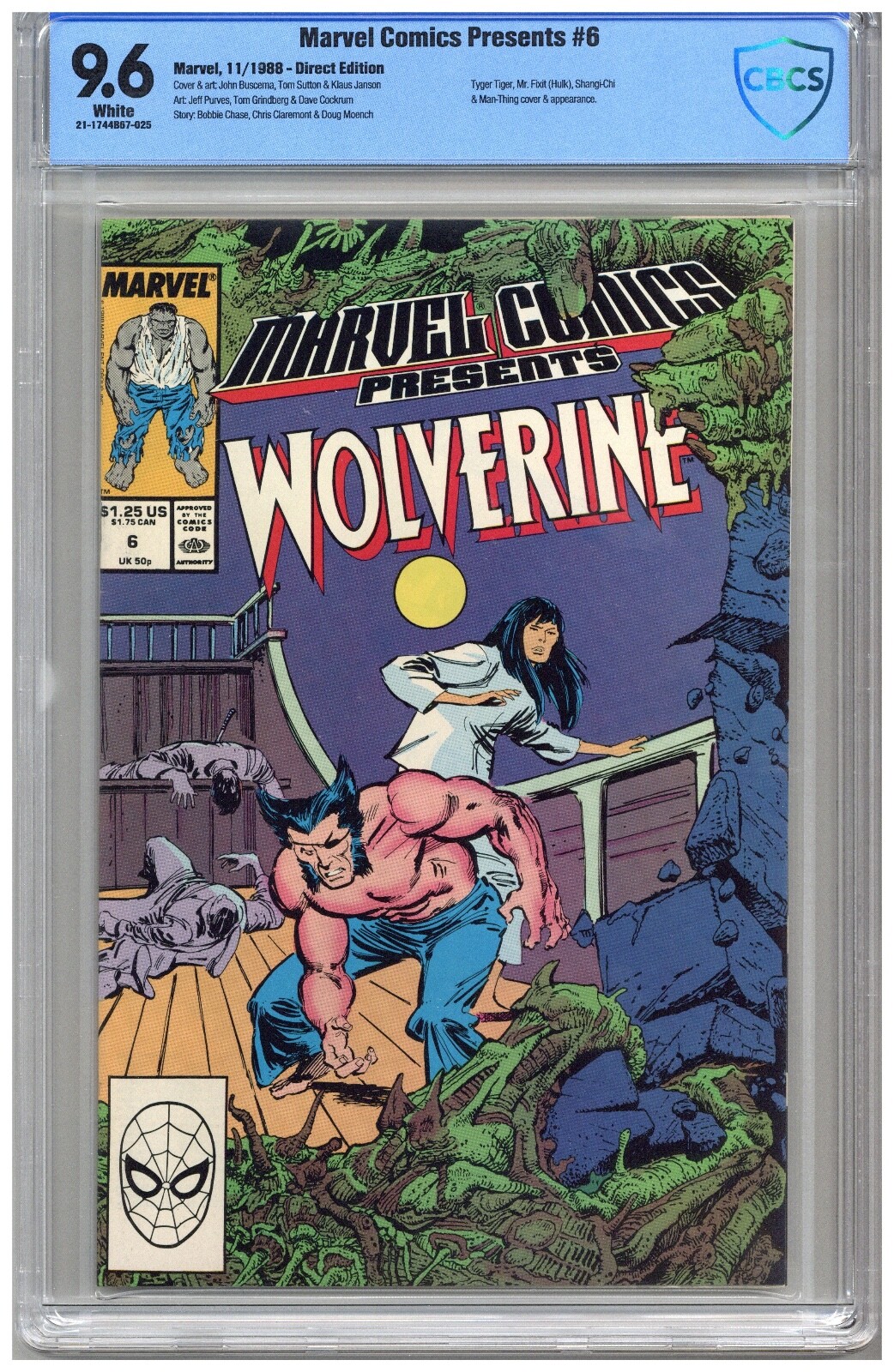 Marvel Comics Presents # 6 CBCS 9.6 NM+ White pgs 11/88 Tyger Tiger, Mr ...