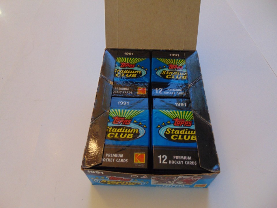1991 Topps Stadium Club Premium NHL Hockey Factory Wax Box FREE ...