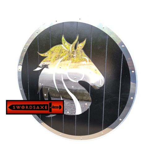 Lord of the Rings Horse Lords Polish Steel Stallion Wooden Medieval ...