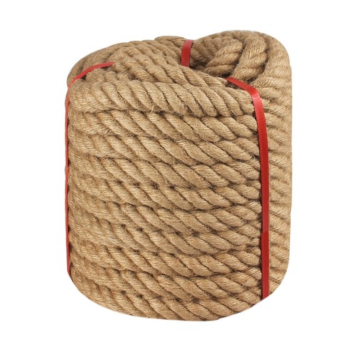 Twisted Manila Rope 1-1/4 in x 100 feet Natural Hemp Rope for Docks ...