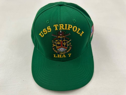 USS TRIPOLI LHA 7 ETT Logo The Corps US Green Baseball Cap Hat One Size ...