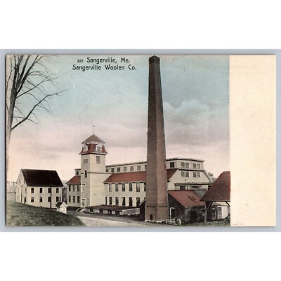 Postcard Posted 1907 Maine Divided Sangerville Woolen Co #736 | eBay