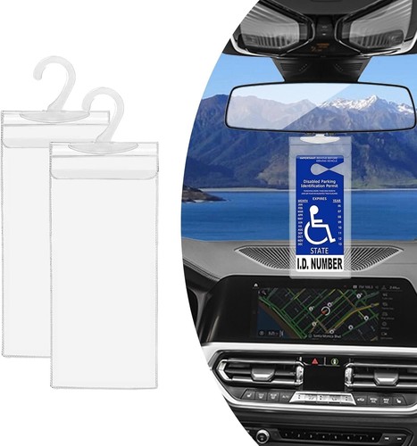 Handicap Parking Placard Holder, Ultra Transparent Disabled Permit ...