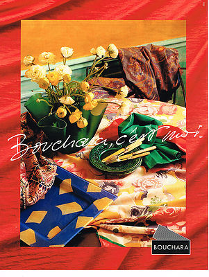 PUBLICITE ADVERTISING 074 1988 BOUCHARA tissus 3 | eBay