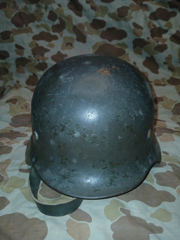 finnish m55 helmet with repro german helmet cover | eBay