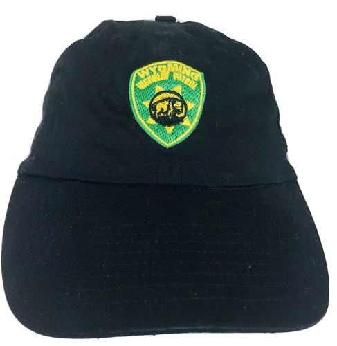 WY Wyoming highway patrol embroidered buffalo black hook loop adj ...