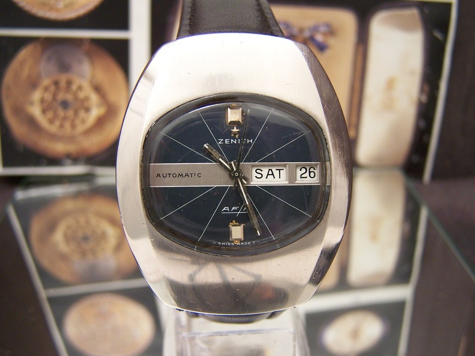 1970'S RARE ZENITH DEFY SPACE MAN SWISS RETRO VINTAGE AFP CAL 405 AUTO ...