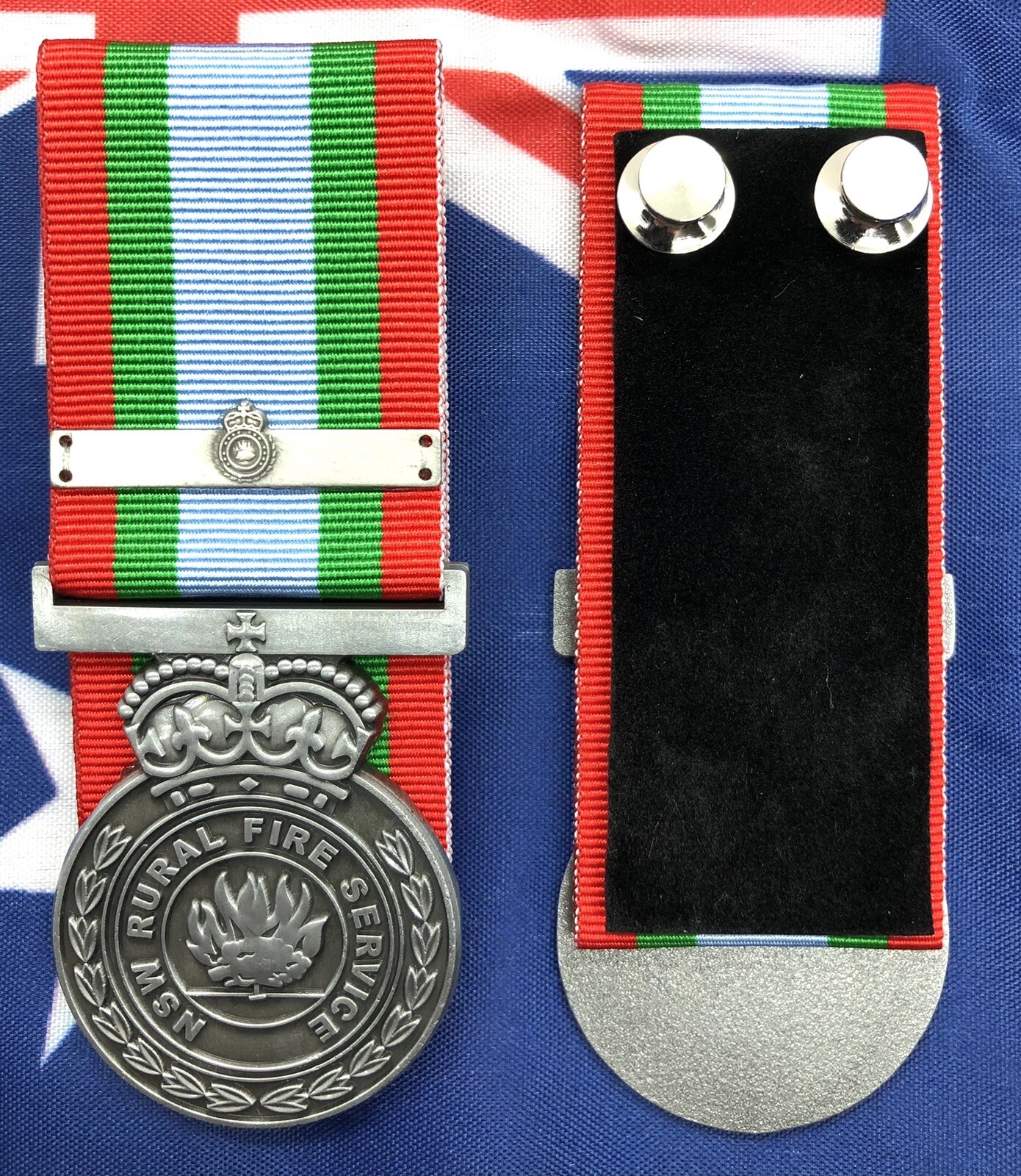 NSW Rural Fire Medal, RFS 10 Year Service + 20 Year Clasp, Replica ...