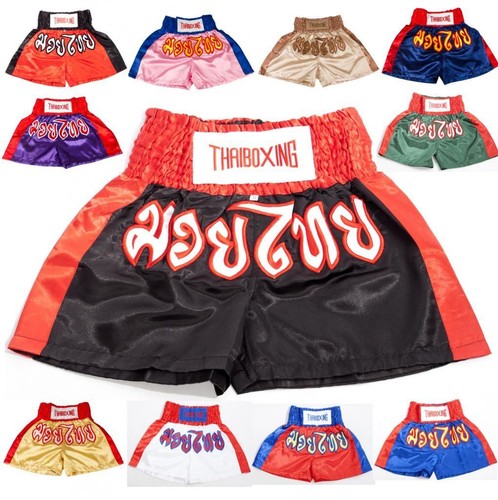 Muay Thai Boxing Shorts Kick Boxing Trunks Satin Size M L XL 2XL 3XL | eBay