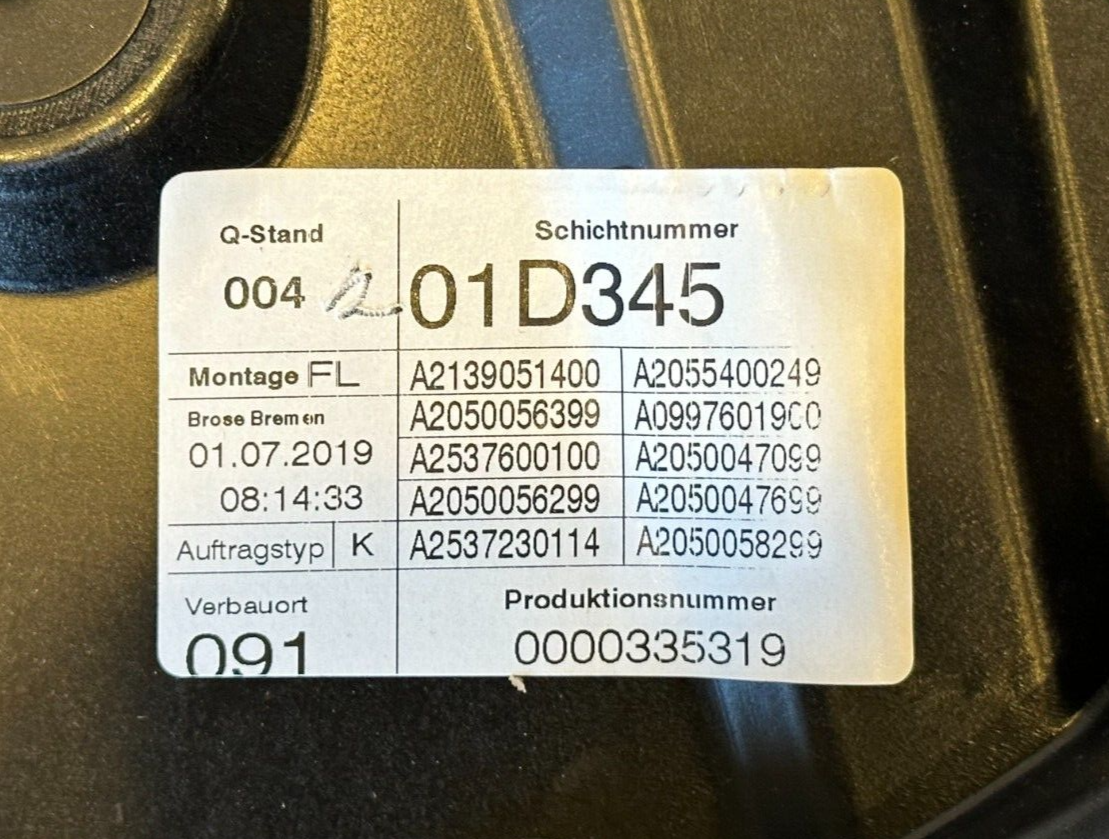 2017-2022 MERCEDES GLC300 GLC43 LEFT WINDOW BASIC CARRIER RAIL ...