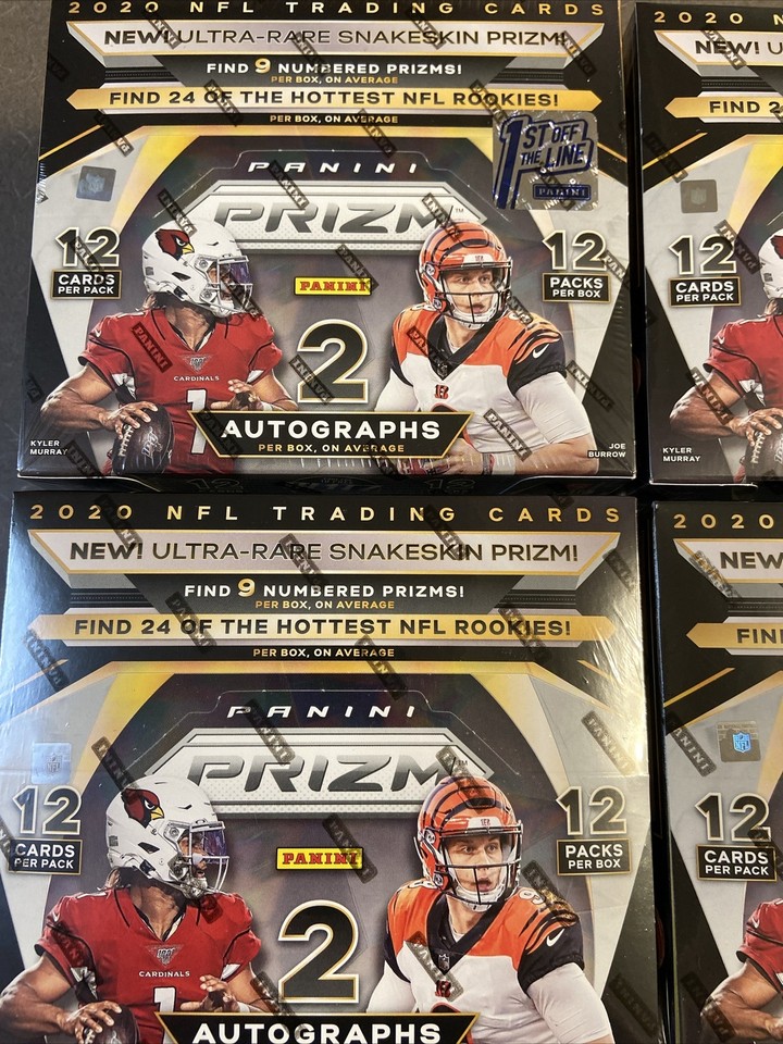 4x 2020 Panini Prizm Football Hobby Box + First Off The Line Box Lot ...