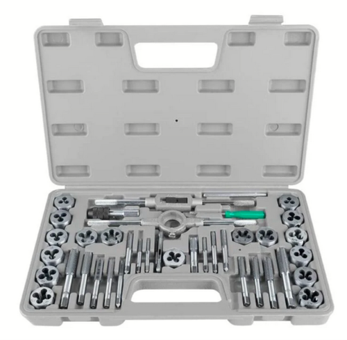 KIT FILIERA FILETTATURA FILIERE 40 PZ VALIGETTA DI PLASTICA TUNGSTENO ...