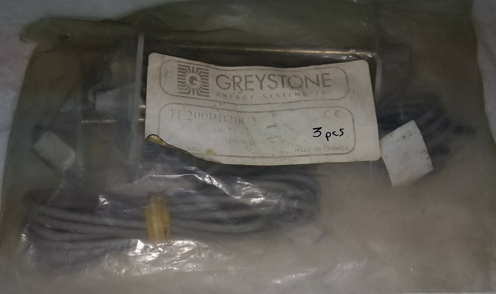 Greystone TE200BB20C2 Temp Sensor Duct 150mm (6") Mounting Bracket 3 ...