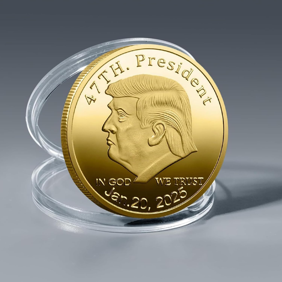 Donald Trump 47Th President Inaugural Challenge Coin - 2025 Gold Color ...