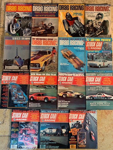 Lot Of 15 Vintage Drag Racing and Stock Car Magazines 1967 thru 1977 ...