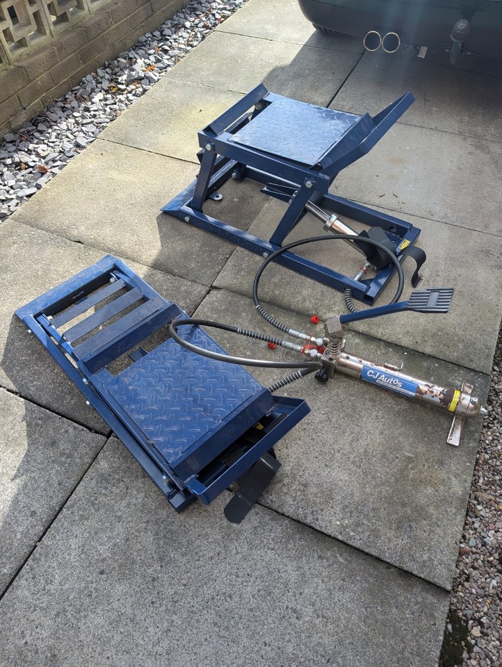 CJ AUTOS CR01 2 TONNE HYDRAULIC LOW PROFILE DRIVE ON CAR RAMPS | eBay UK