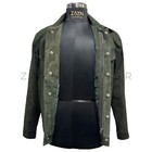 Men's 100% Pure Suede Leather Green Trucker Jacket Moto Biker Party ...