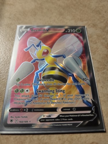 Beedrill V Full Art Pokemon Astral Radiance 160/189 MINT CONDITION W ...