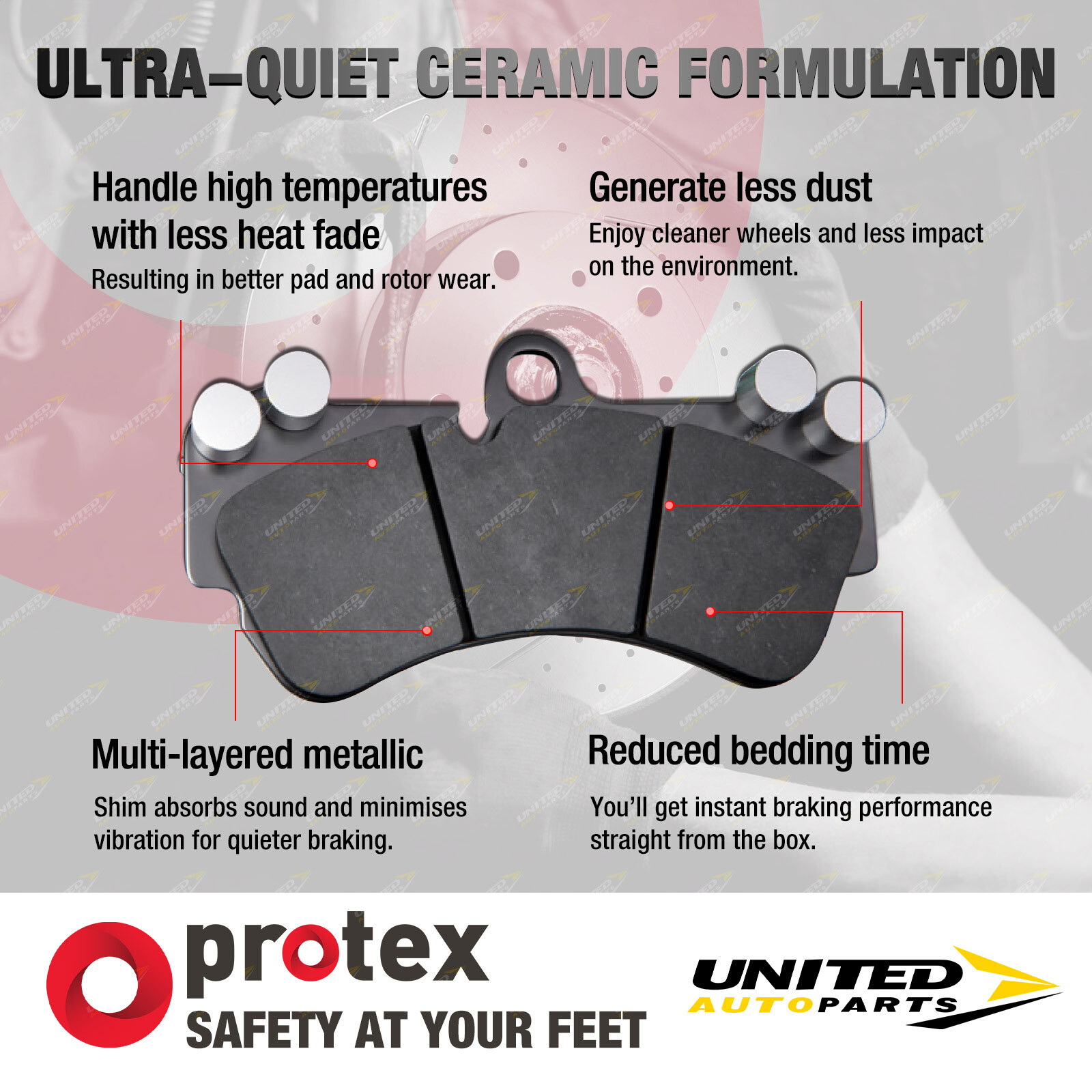 4pcs Front Ultra Plus Brake Pads for Mini Cabrio Cooper R50 Cooper S ...