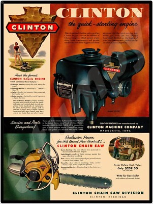 Clinton Engines Metal Sign 9" x 12" or 12" x 16" | eBay