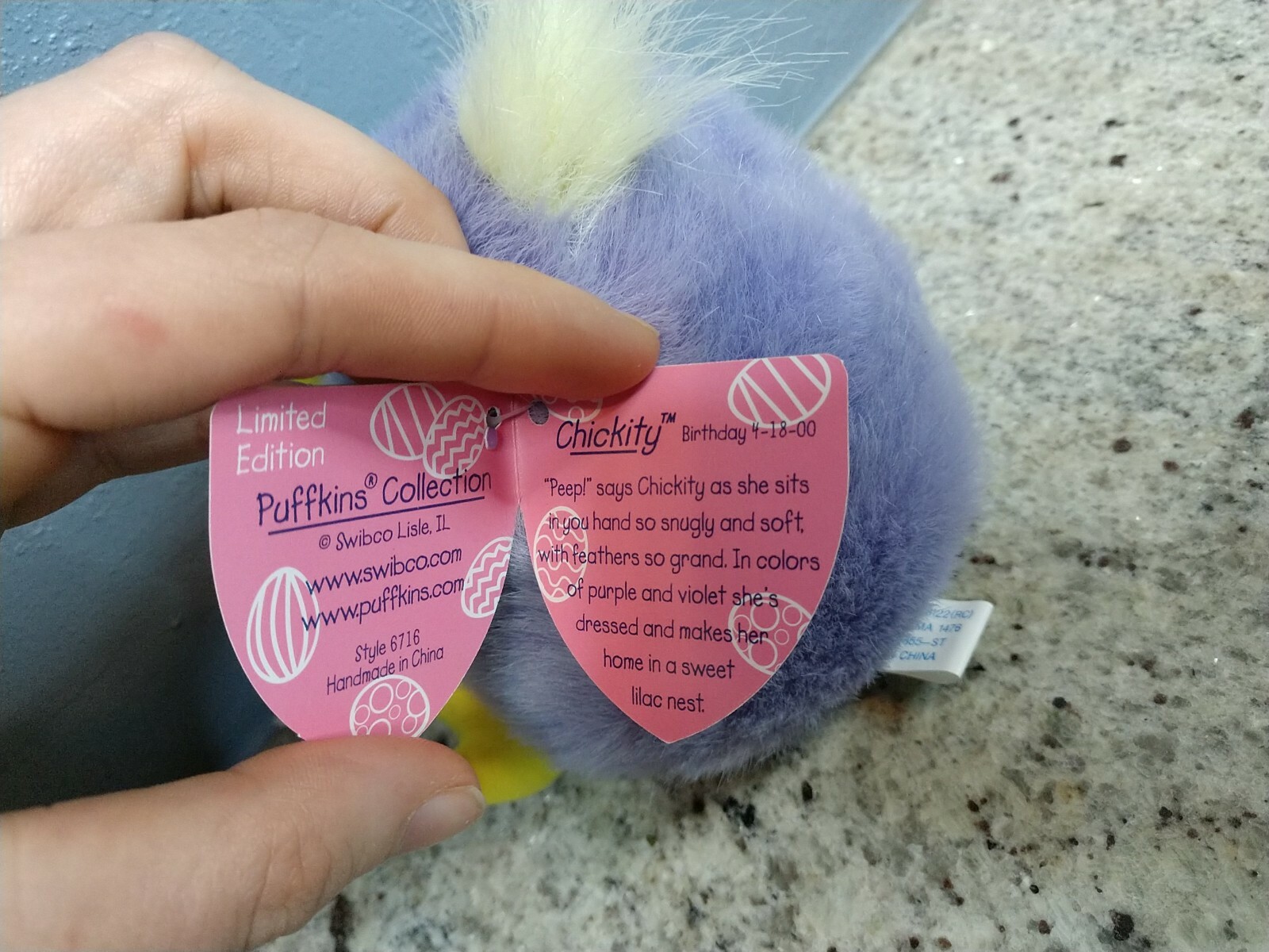 Vintage Swibco Puffkins Chickity The Easter Chick Stuffed Plush new ...