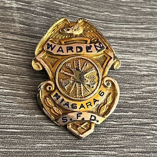 Small SFD Niagara 6 Fire Warden Badge | eBay