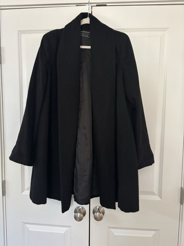 Peruvian Connection Long Coat Womens L Alpaca and Wool Blend Black ...