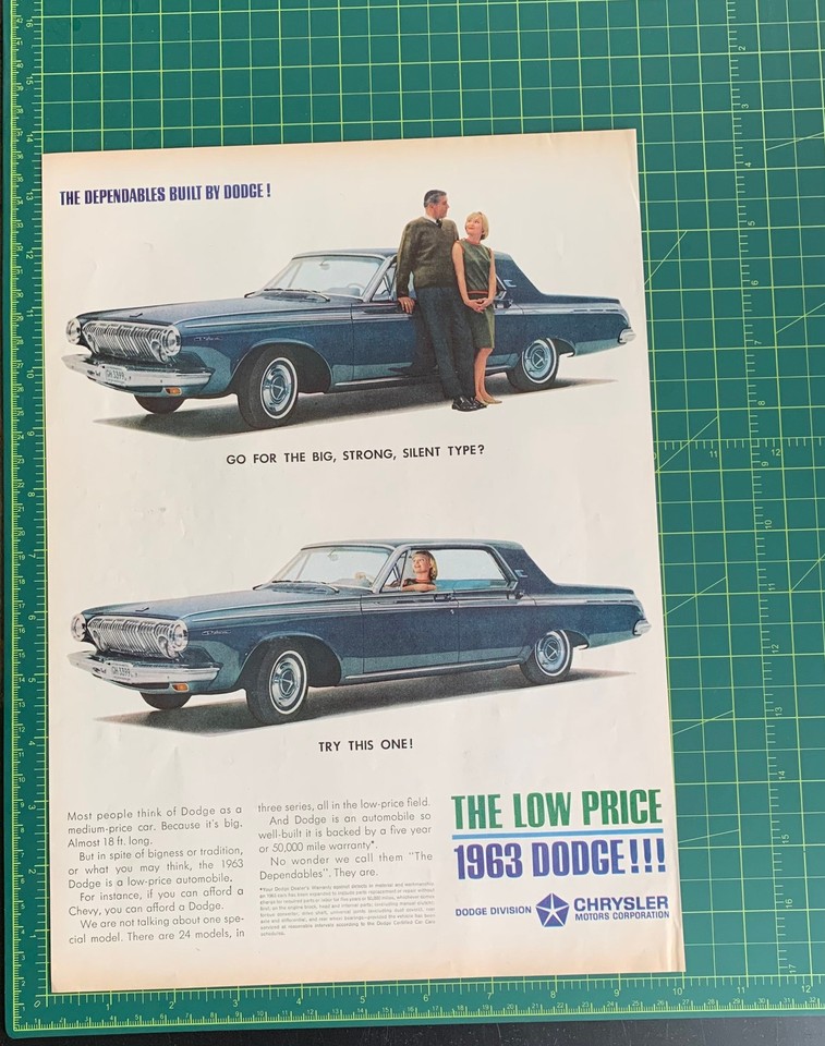 Vintage 1963 Dodge Print Ad | eBay