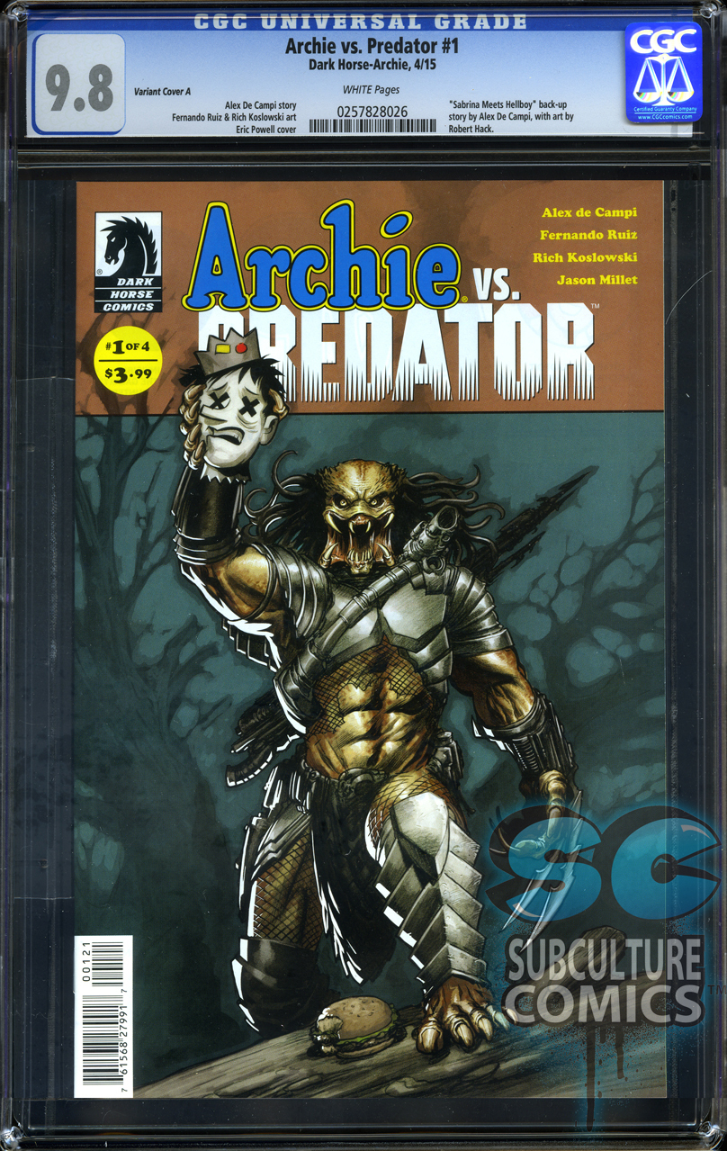ARCHIE VS PREDATOR #1 VARIANT - CGC 9.8 - POWELL VARIANT - FIRST PRINT ...