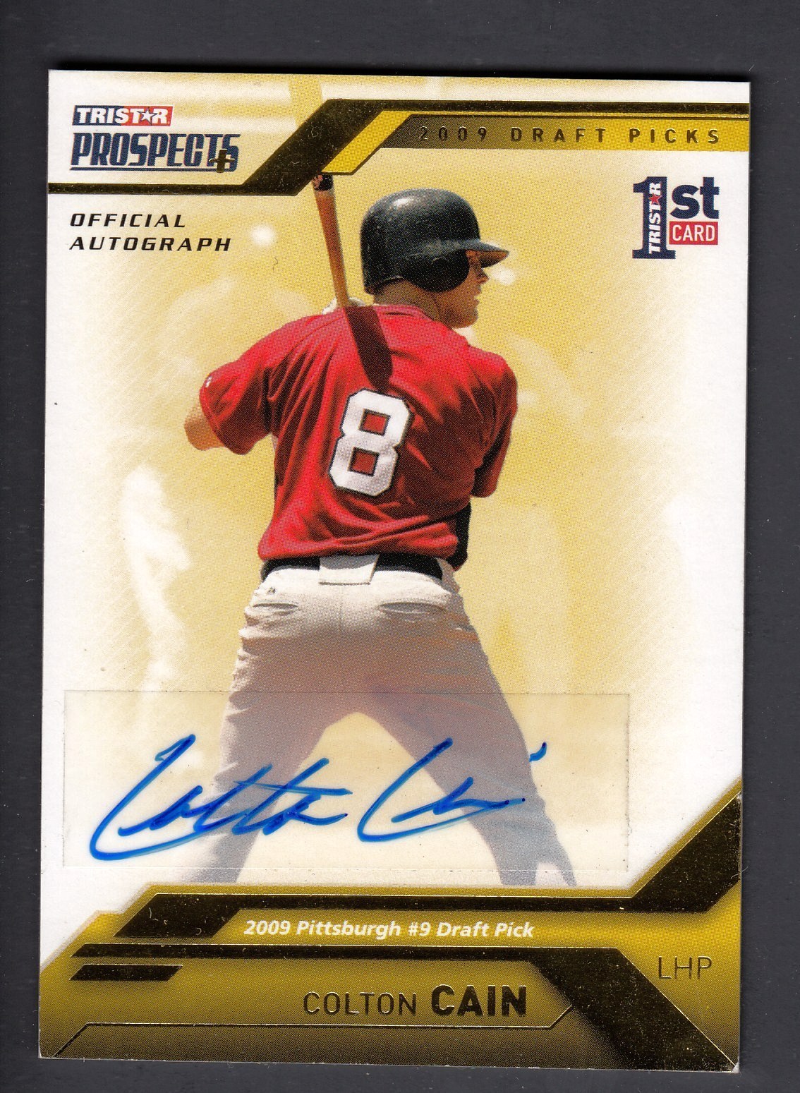 Colton Cain 2009 Tristar Prospect Plus Autograph Gold Card #65 Pirates ...