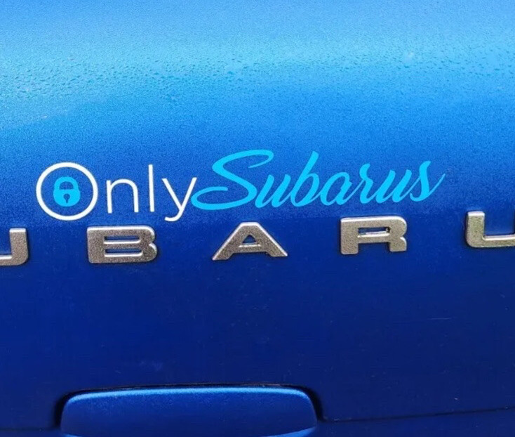 ONLY SUBARUS STICKER DECAL FOR SUBARU FANS WRX STI OUTBACK FORESTER | eBay