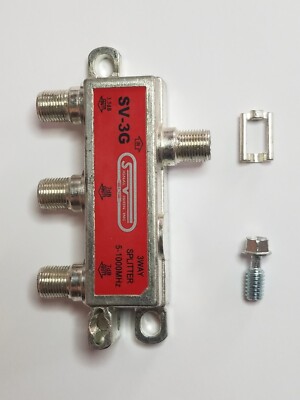 3 Way Coax Cable Splitter SV-3G SVI Digital 1 to 3 TV Satellite Part | eBay