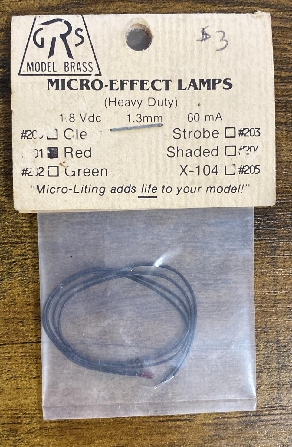 GRS Micro Effect Lamps 201 Red 1.8VDC 1.3mm 60ma | eBay