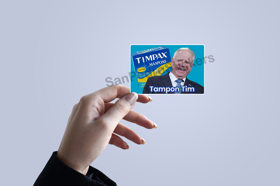 TAMPON TIM - TRUMP / VANCE 2024 - MAGA - FKH - 4.5" x 3" Glossy Vinyl ...