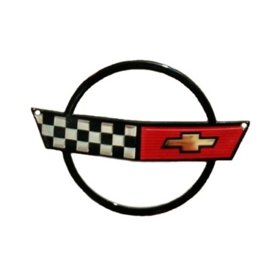 C4 Corvette Crossed Flag Metal Magnet Emblem Art 5" x 3" 84 - 90 ...