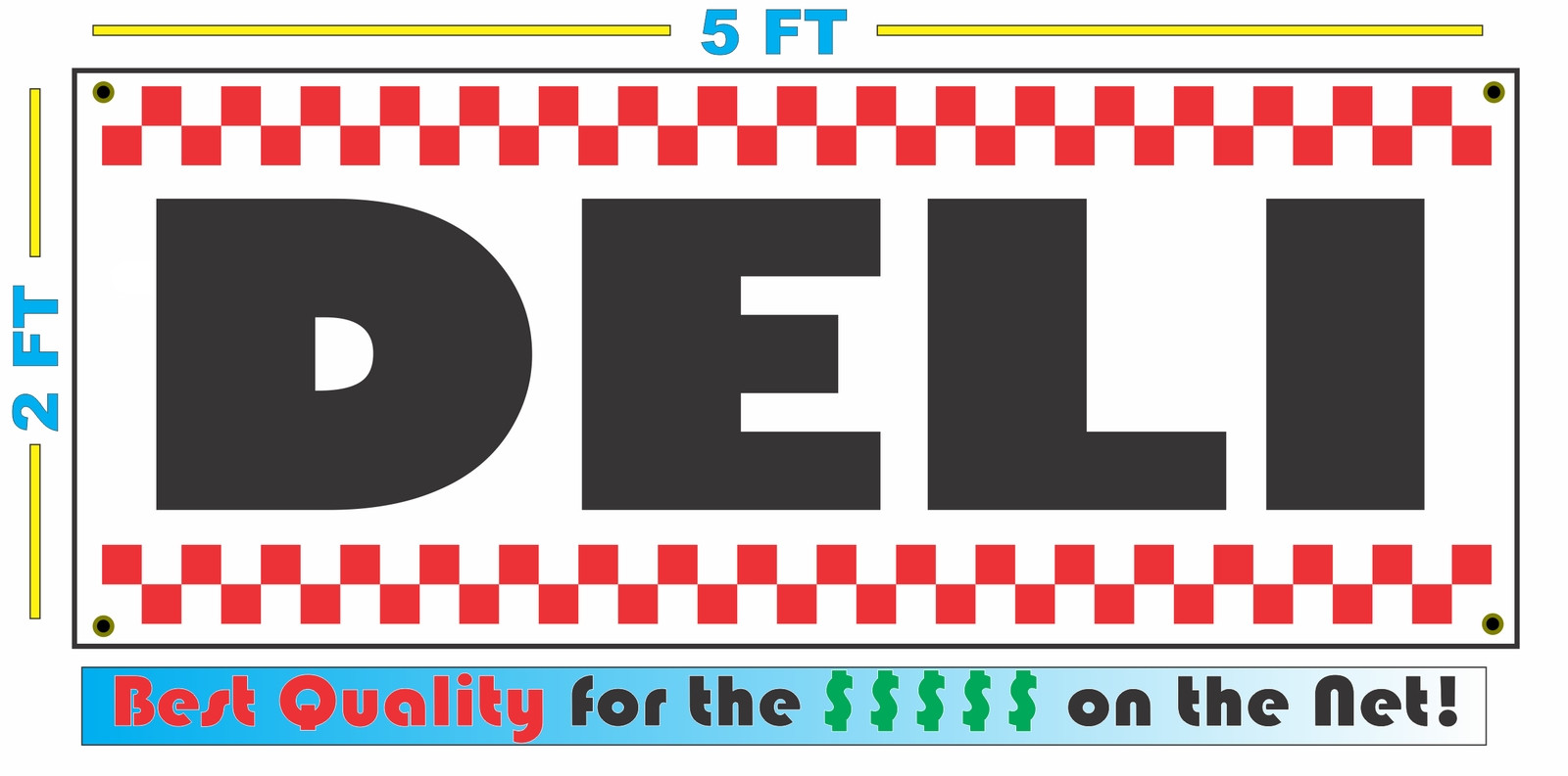 Full Color DELI BANNER Sign NEW XL Larger Size Best Quality for the ...