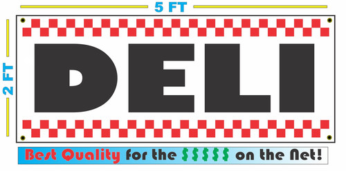 Full Color DELI BANNER Sign NEW XL Larger Size Best Quality for the ...