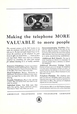 1933 Bell Telephone System Vintage Print Ad Telecommunications Ephemera ...