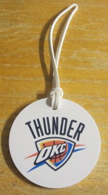 Oklahoma City Thunder 2.75" Round Soft Plastic Name Badge with String ...