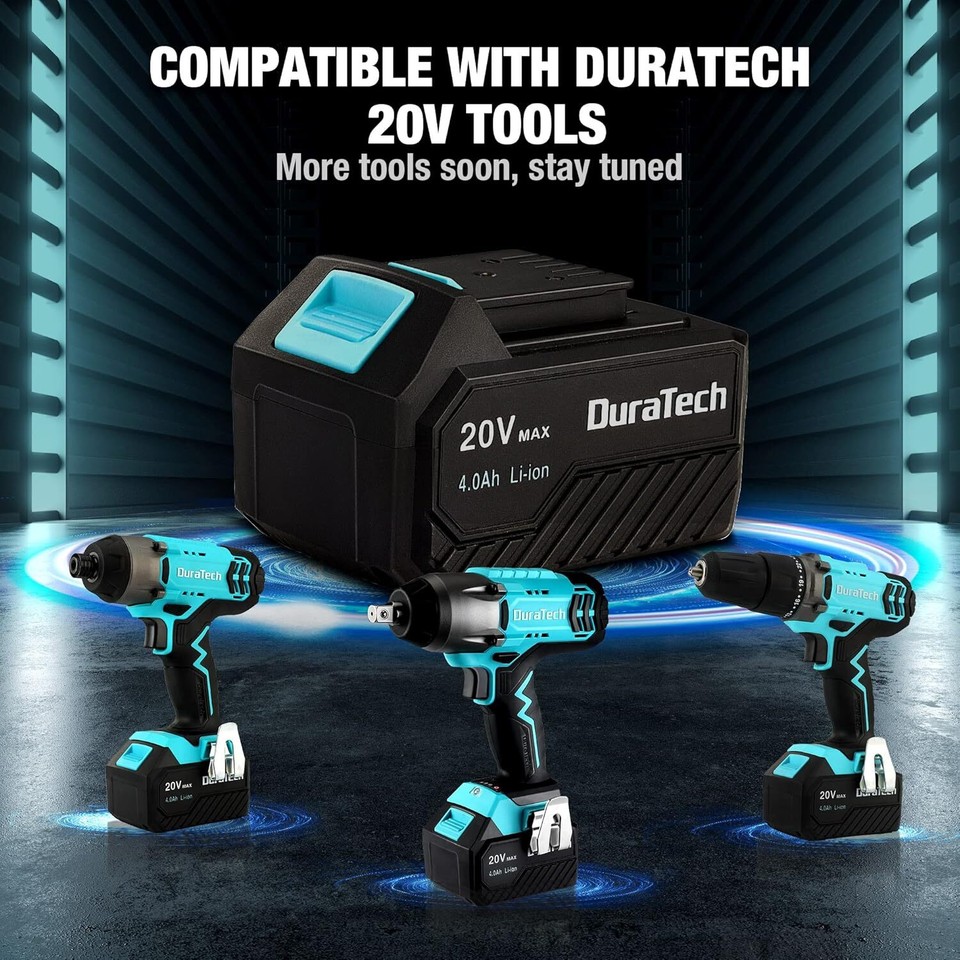 DURATECH 2 IN 1 Cordless Brad Nailer Battery Powered 18 GA Nail Battery ...