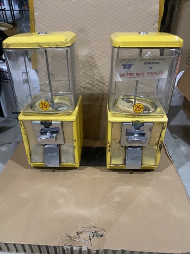 2 GLASS Northwestern Eagle A&A PO Gumball Candy Nut Toy Bulk Vending ...