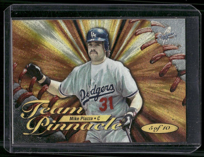 Mike Piazza/Ivan Rodriguez 1997 Pinnacle TEAM PINNACLE Insert Card #5 ...