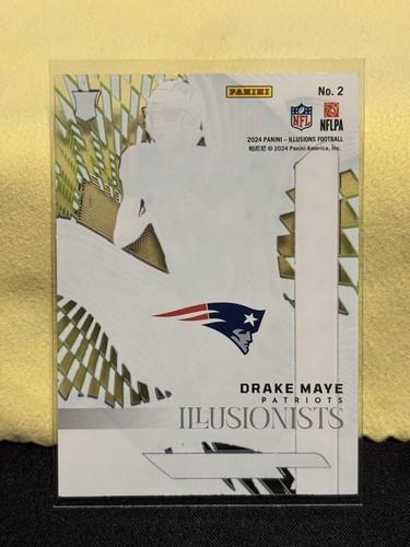 2024 Panini Illusions #2 Illusionists Drake Maye Clear Parallel Acetate ...