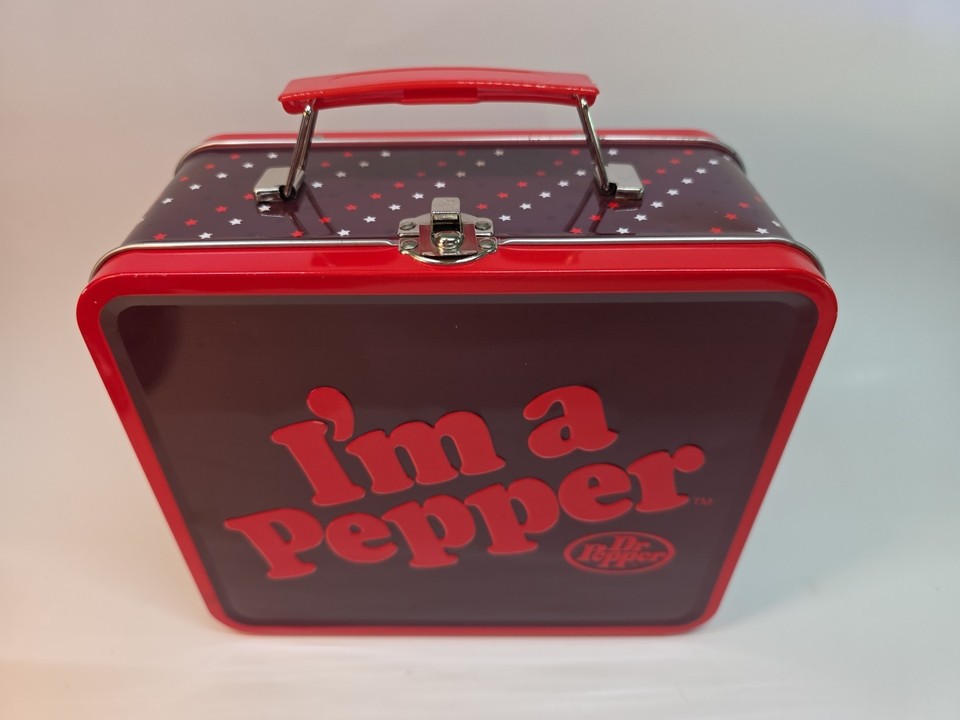 Dr Pepper Lunch Box I'm A Pepper Metal Tin Retro Red 2010 | eBay