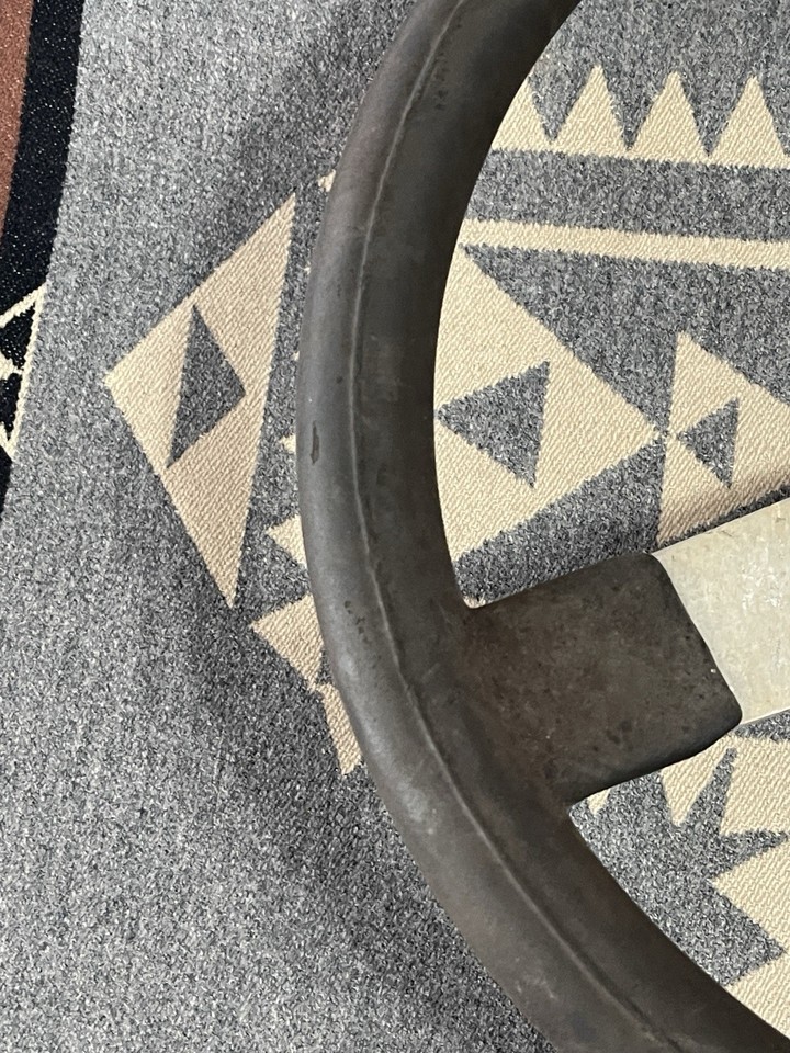 Vintage 3-Spoke Aluminum Steering Wheel 15” Hex Hub Hot Rod Rat Kart ...