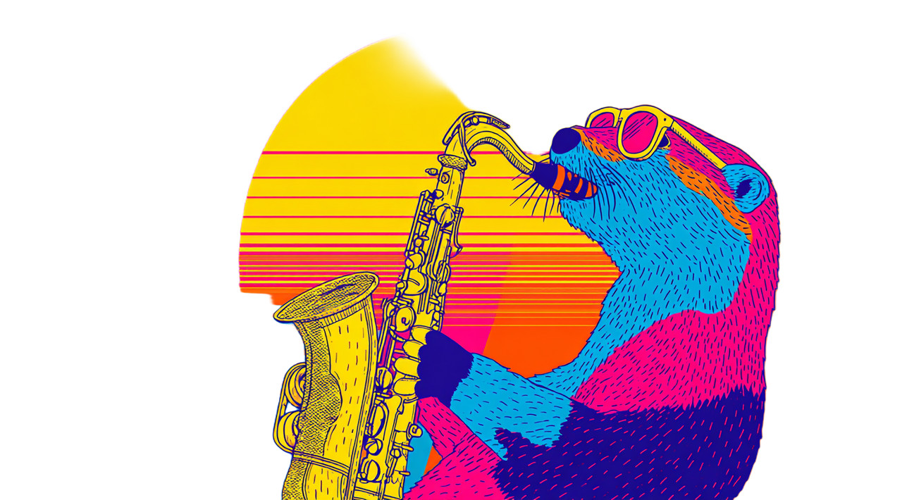 Otter Playing Saxophone Vinyl Car Decal Sticker – Waterproof & UV ...