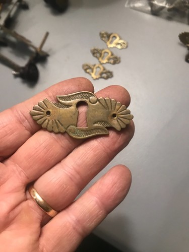 RARE 19th CENTURY Period FANCY VICTORIAN keyhole escutcheonS ...