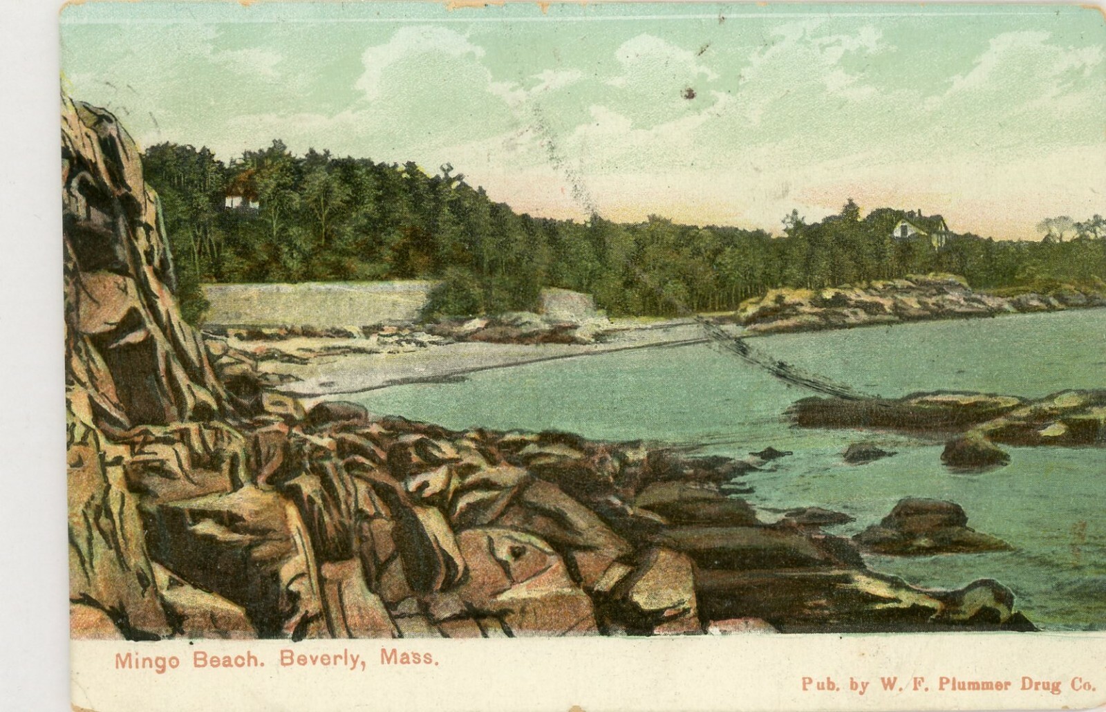 BEVERLY MASSACHUSETTS MA "MINGO BEACH" DIVIDED BACK POSTCARD 1909 ...