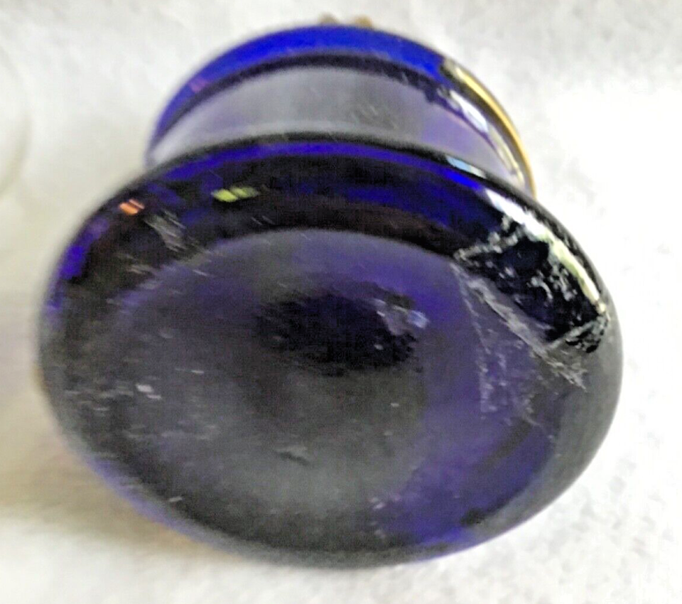 Cobalt Blue Miniature Nutmeg Oil Lamp M and Co. | eBay